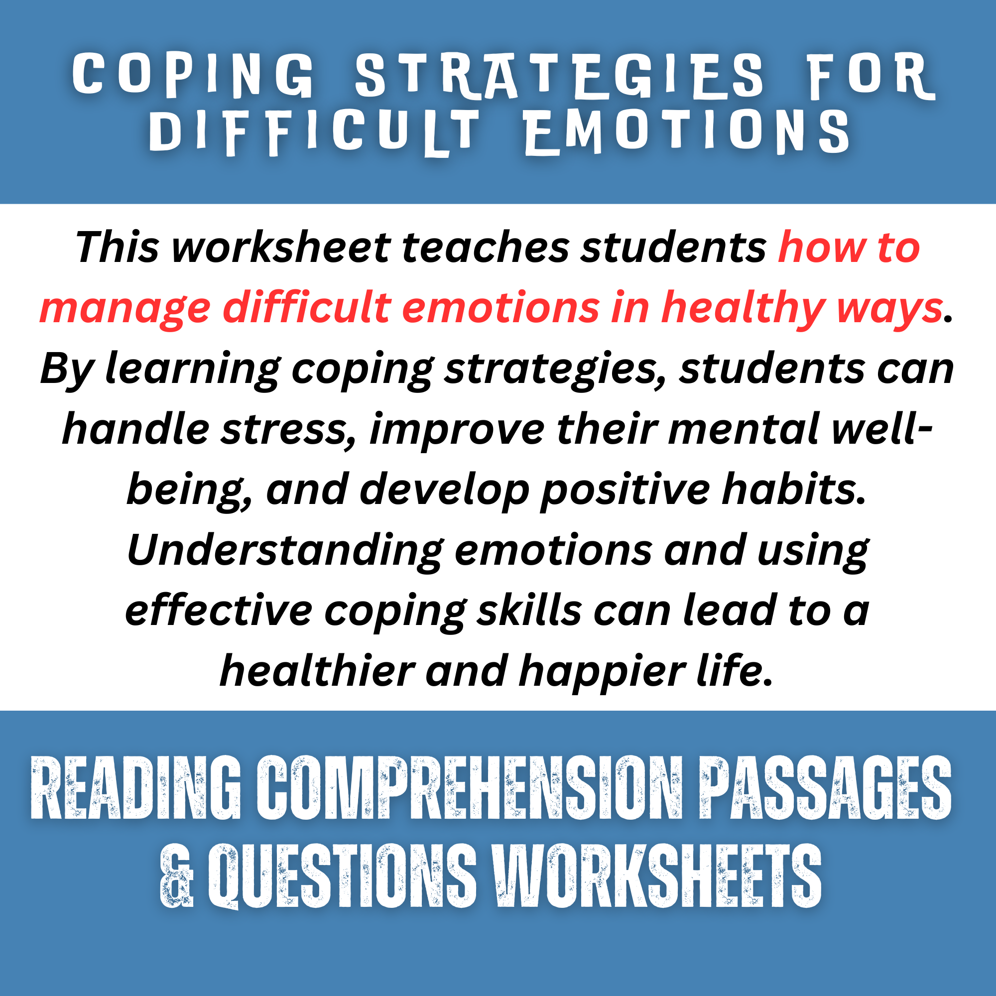 Coping Strategies for Difficult Emotions -Psychology and Human Behavior ...