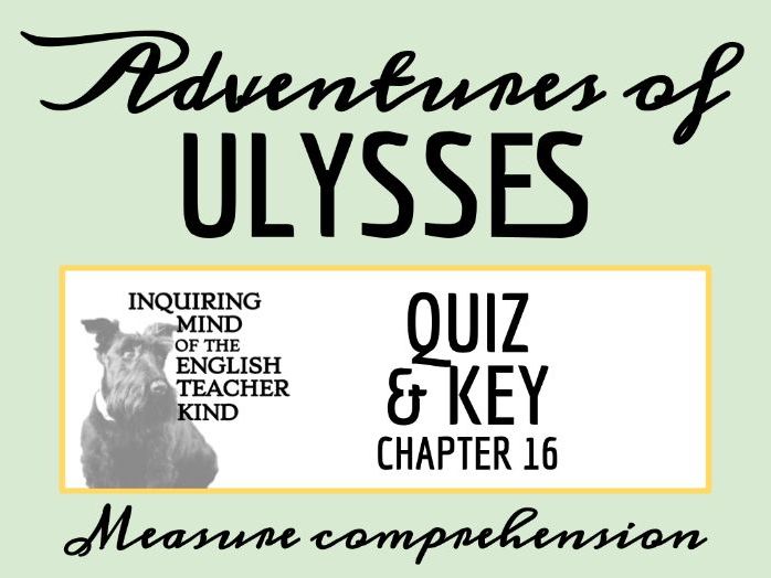Adventures of Ulysses Chapter 16 Quiz and Answer Key | Teaching Resources