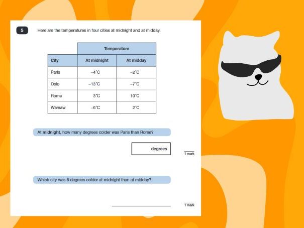 Negative Numbers SATs Powerpoint reasoning Questions And Answers Negative Numbers SATs Powerpoint reasoning Questions And Answers