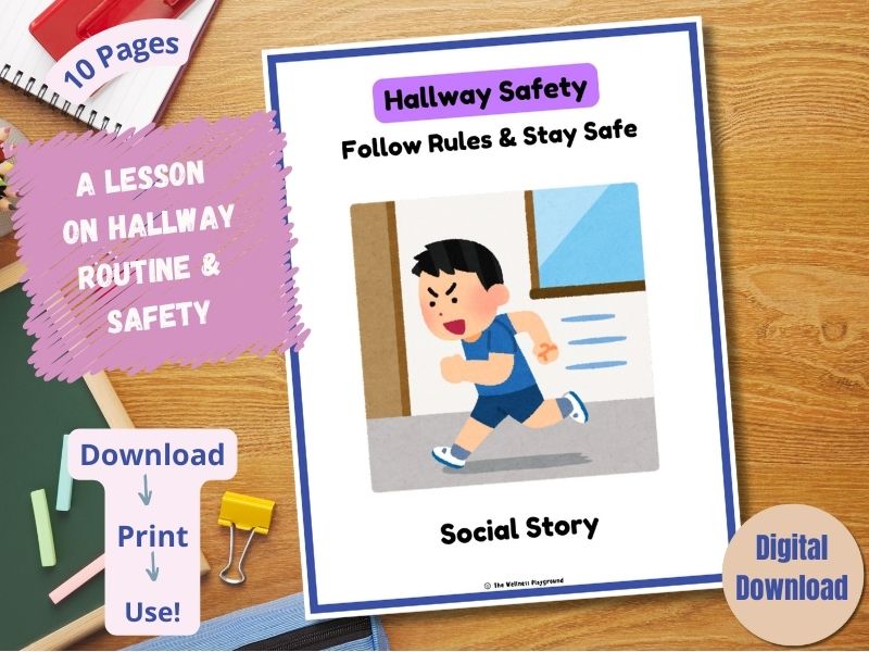 Hallway Safety Social Story | Being Safe at School Lesson | Teaching ...