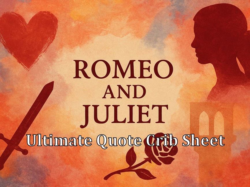 Romeo and Juliet - Key Quotes (Characters & Themes) | Teaching Resources
