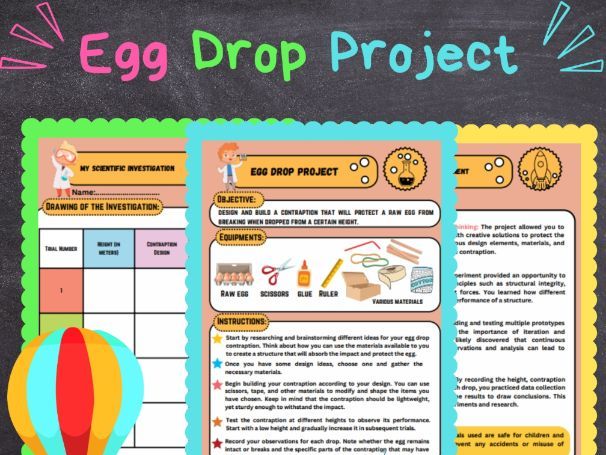 EGG drop project : STEM activities and Scientific Method | Teaching ...