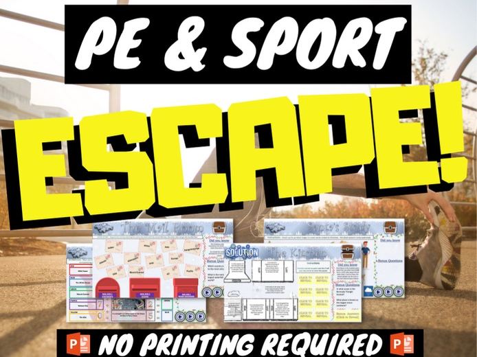Christmas PE Quiz Escape | Teaching Resources