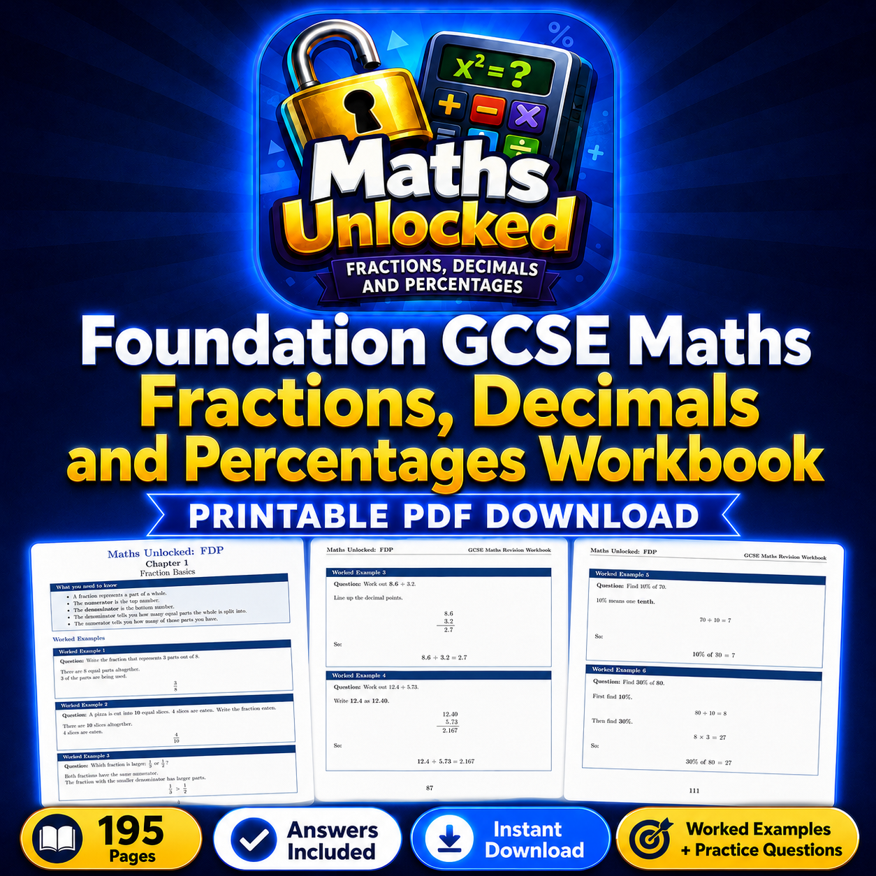 GCSE Foundation FDP Workbook - Fractions, Decimals and Percentages ...