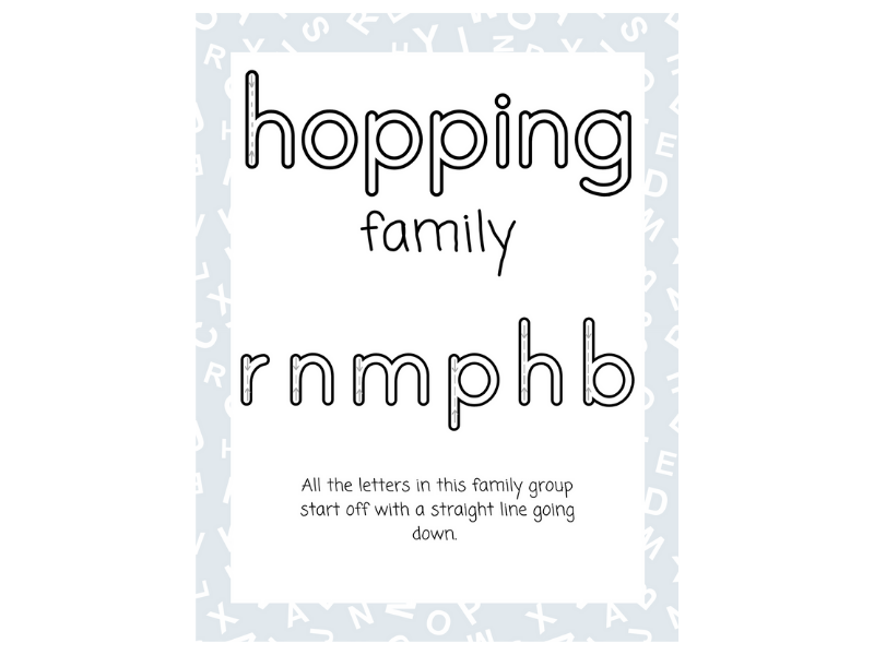 Hopping Family Letter Worksheet | Teaching Resources