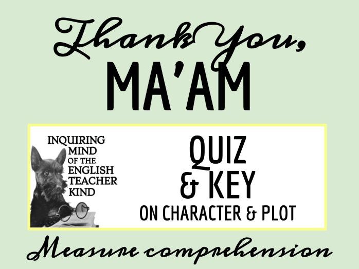 Thank You Ma am By Langston Hughes Quiz Teaching Resources thank-you-ma-am-by-langston-hughes-quiz-teaching-resources