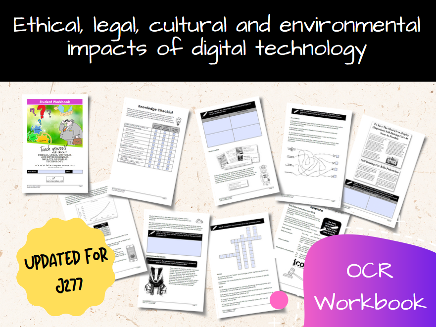 Ethical, Legal, Cultural And Environmental Impacts OCR GCSE Computer ...