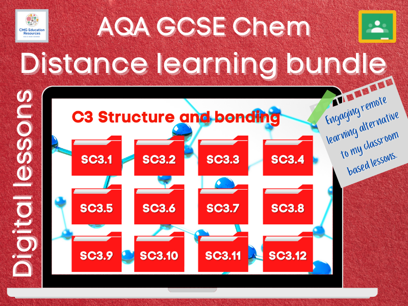C3 Structure and bonding bundle: Distance learning (AQA 9-1 GCSE ...