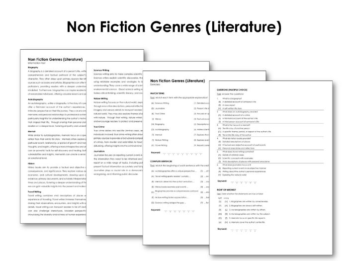 Non Fiction Genres (Literature) | Teaching Resources