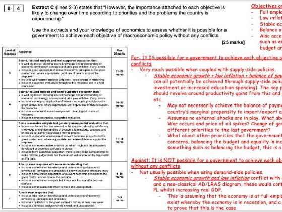 A-Level Economics Y13 Mock Exam Pack 1 (Paper 2) | Teaching Resources