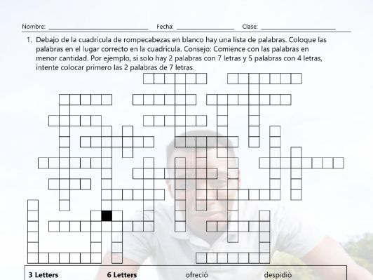 Past Simple Tense with Irregular Verbs Framework Puzzle Spanish ...