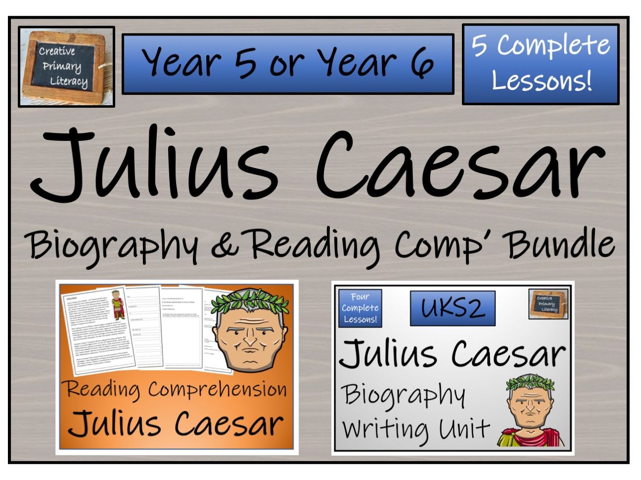 UKS2 History - Julius Caesar Reading Comprehension & Biography Bundle ...