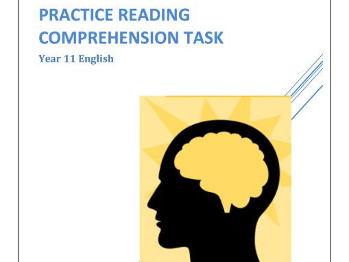Reading Comprehension Task Year 11 | Teaching Resources