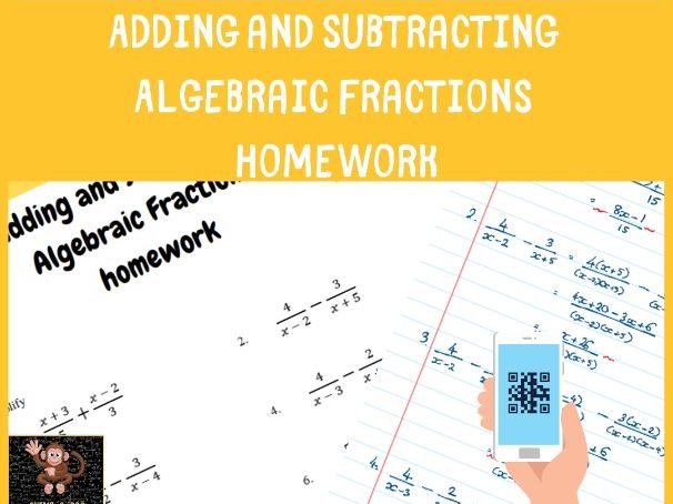 Adding And Subtracting Fractions Homework Teaching Resources