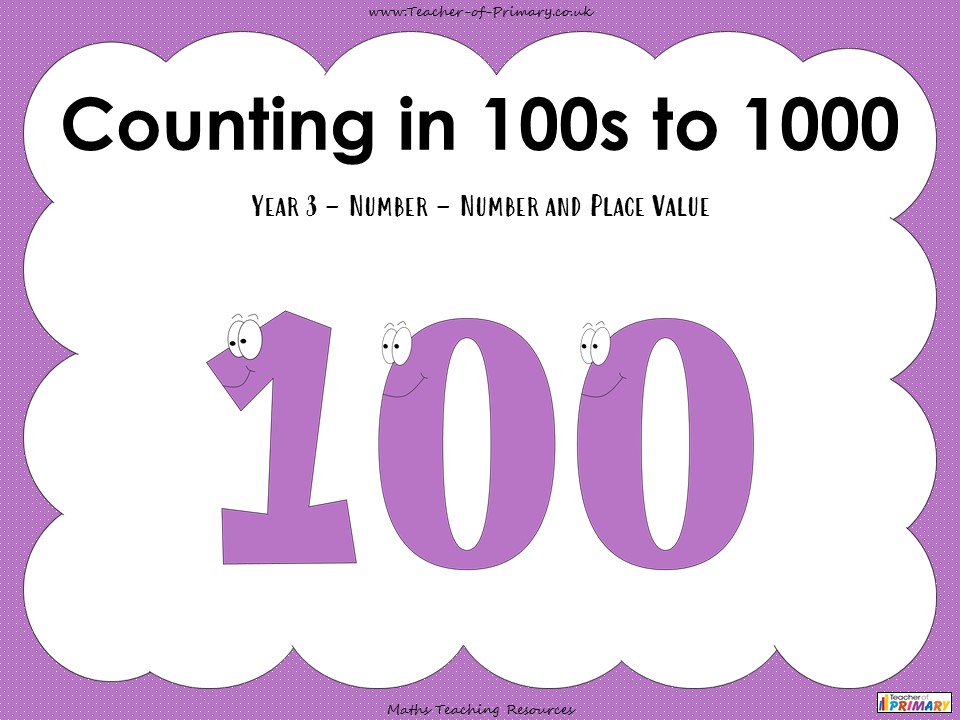 Counting In 100s To 1000 Year 3 Teaching Resources