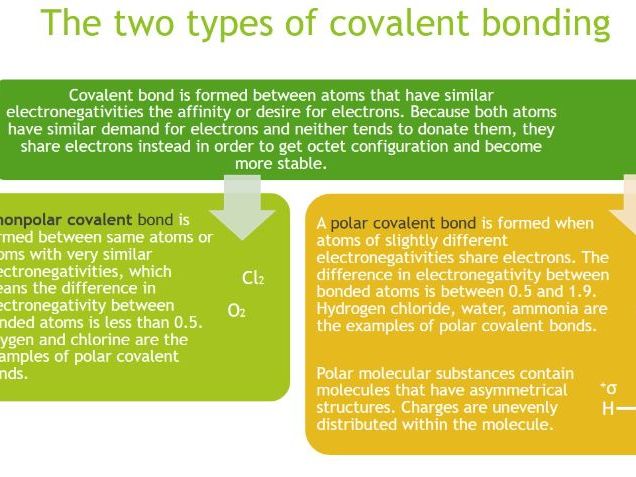 Two types of covalent bonds - handout | Teaching Resources