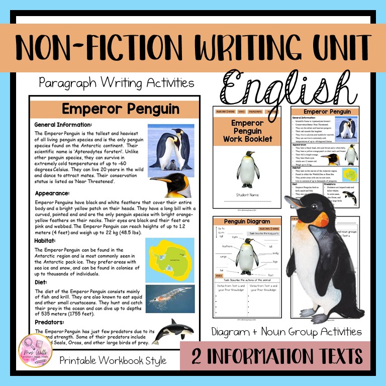 Ocean Animal Information Texts, Report Writing & Reading Analysis Bundle | Teaching Resources