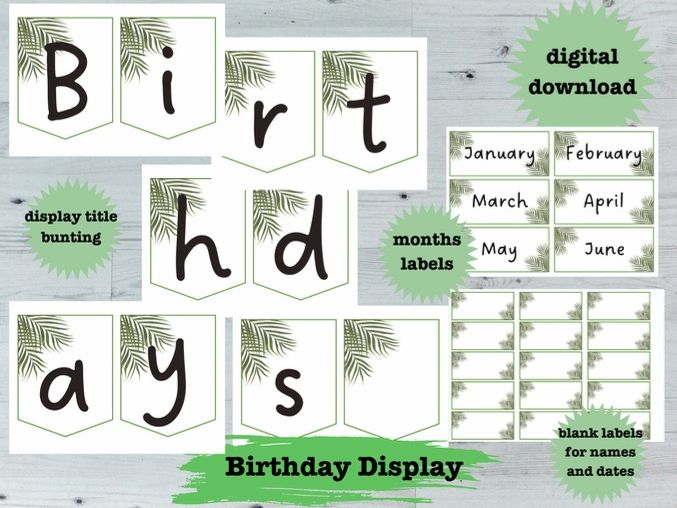 Birthday Display Pack | Teaching Resources