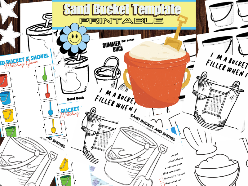 Sand Bucket Template Printable – Fun Summer Craft & Activity | Teaching ...
