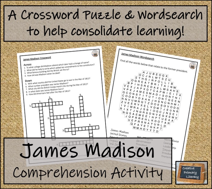 James Madison Biography Writing Unit | Year 5 or Year 6 | Teaching ...