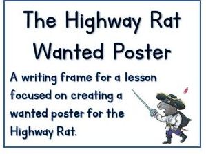 The Highway Rat Wanted Poster Teaching Resources