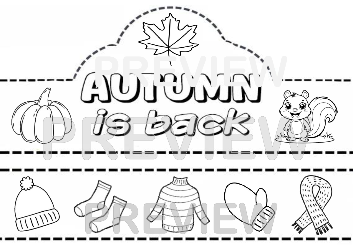 Fall Autumn Crowns / Hats Craft Acitivity for for EYFS / Nursery ...