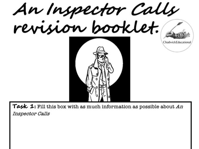 GCSE: An Inspector Calls Revision Booklet | Teaching Resources