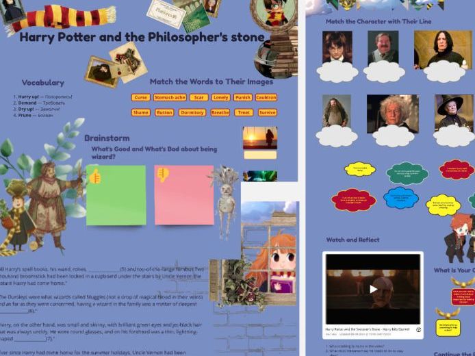 Harry Potter and the Philosopher's Stone B1 | Teaching Resources