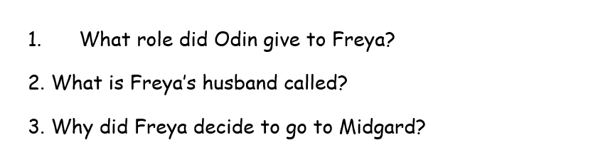 Viking Mythology- Freya & Goblins Comprehension | Teaching Resources
