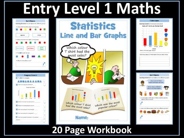 Statistics Workbook: AQA Entry Level 1 Maths | Teaching Resources