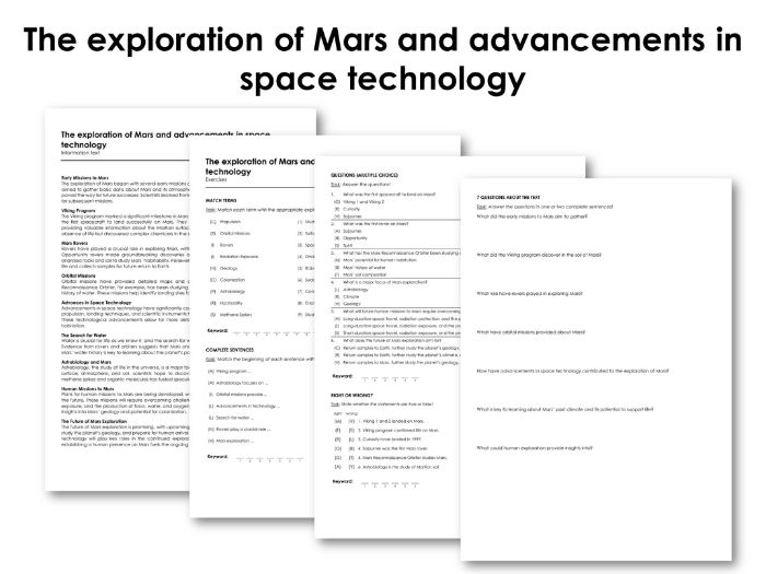 The exploration of Mars and advancements in space technology | Teaching ...