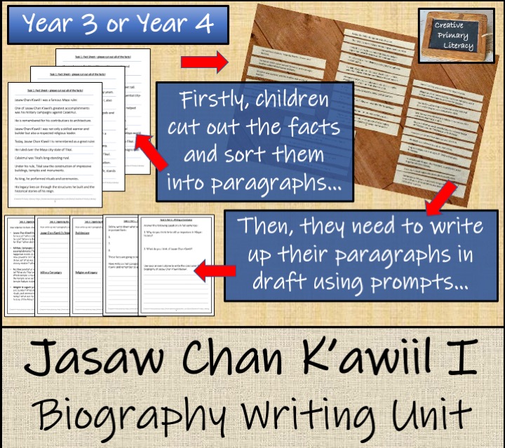 Jasaw Chan K'awiil Biography Project & Writing Unit | Year 3 or Year 4 ...