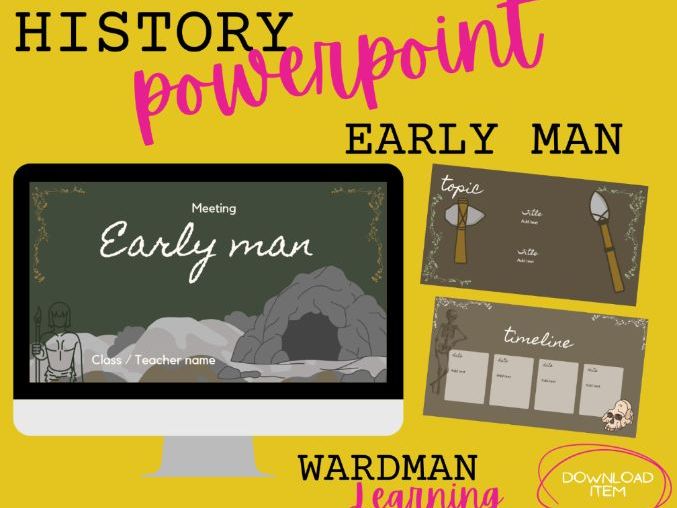 Early Man PowerPoint template | Teaching Resources