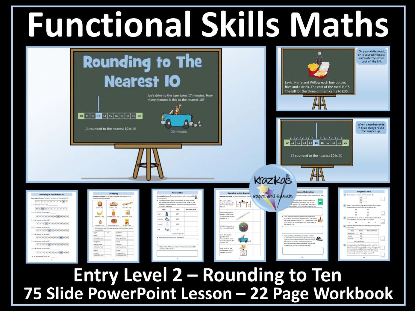 Rounding To Ten Functional Skills Maths Entry Level 2 Teaching
