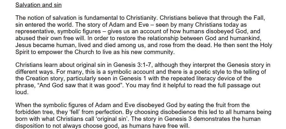 Salvation: primary teachers’ guide | Teaching Resources