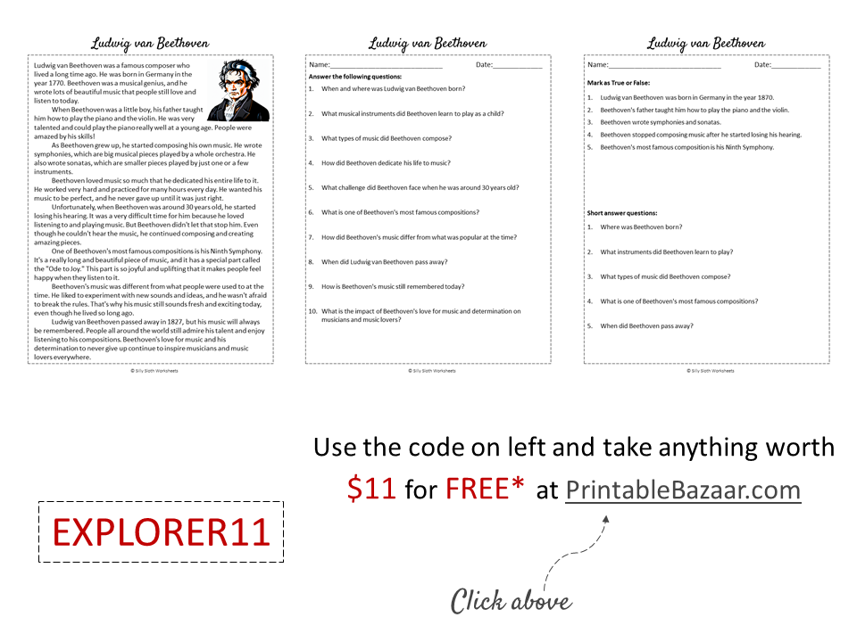 Beethoven Worksheet Biography Of Beethoven Sunshine And Music