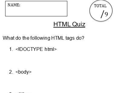 Bundle of starter activities for HTML / Web Design | Teaching Resources