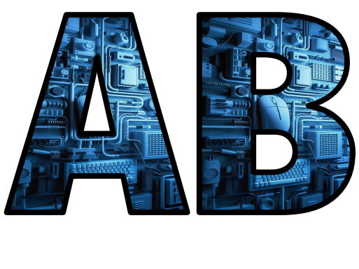 ICT Computing Technology Lettering Set Display Title Letters Numbers ...