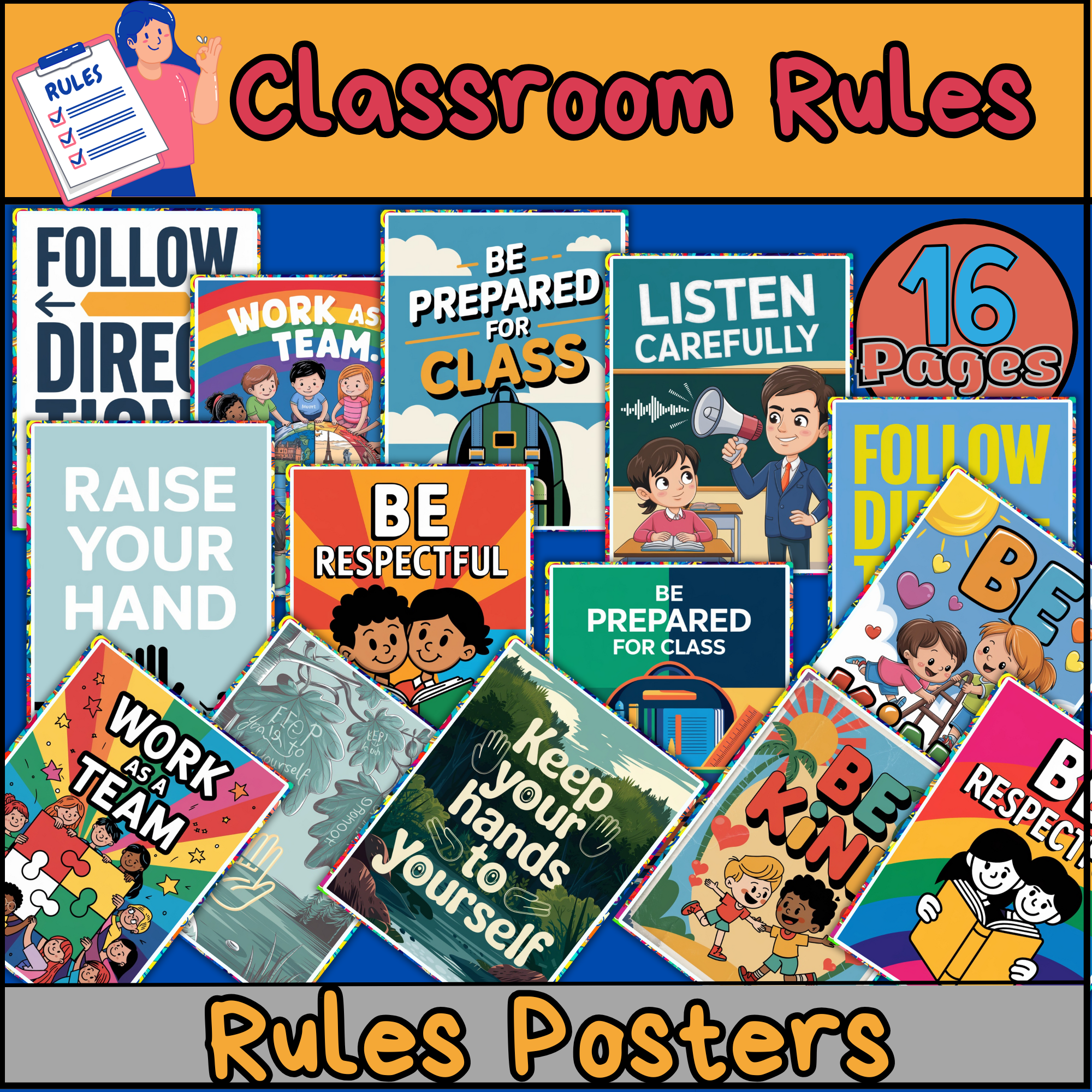 Classroom Rules/Back to school rules/Visual rules for kids | Teaching ...