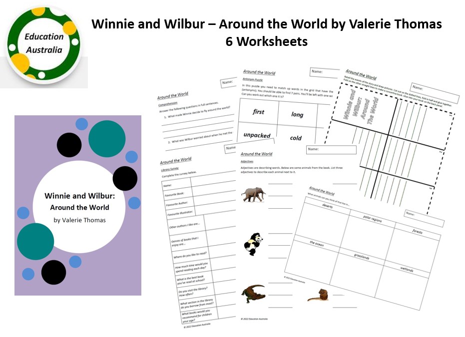 Winnie and Wilbur - Around the World by Valerie Thomas - 6 Worksheets ...