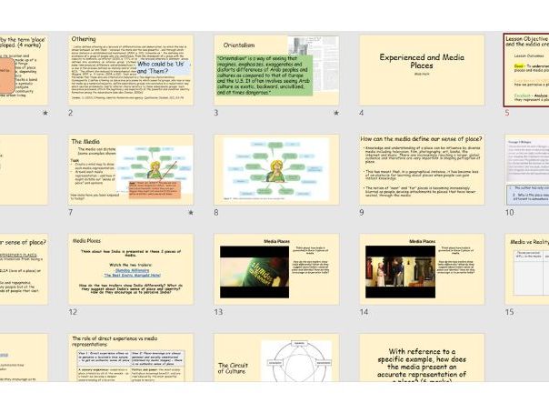 AQA A Level Changing Places - L3 Representations of Place (Lesson and ...