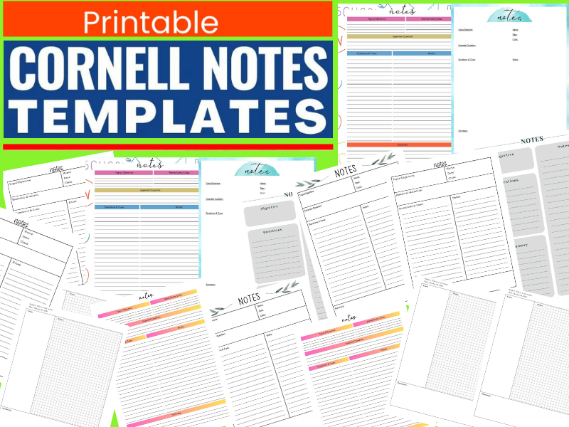 Printable Cornell Notes Templates – Organize Your Study Sessions with ...