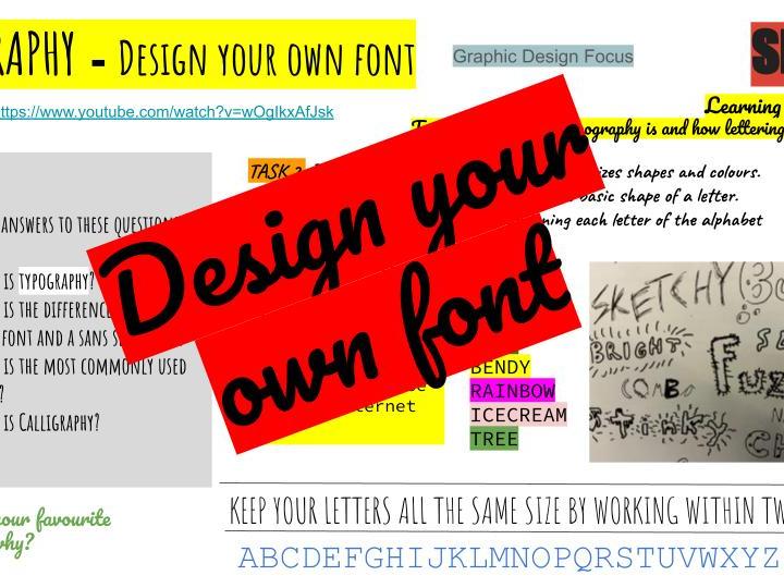 Design Your Own Font Teaching Resources