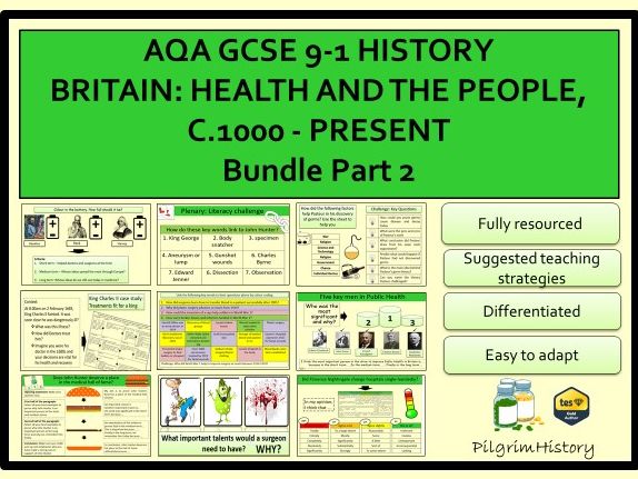 Britain Health and the People AQA GCSE 9-1 Bundle Part 2 by ...