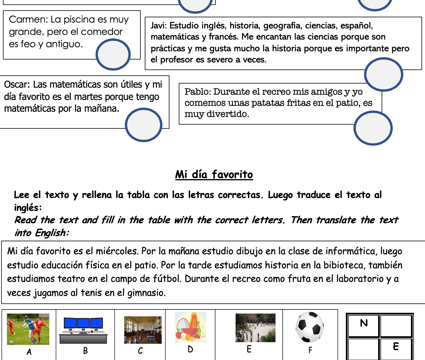 Viva 1 Module 3 'Mi insti' Complete chapter | Teaching Resources