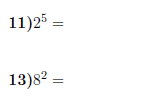 Evaluating exponents worksheets (with solutions) | Teaching Resources
