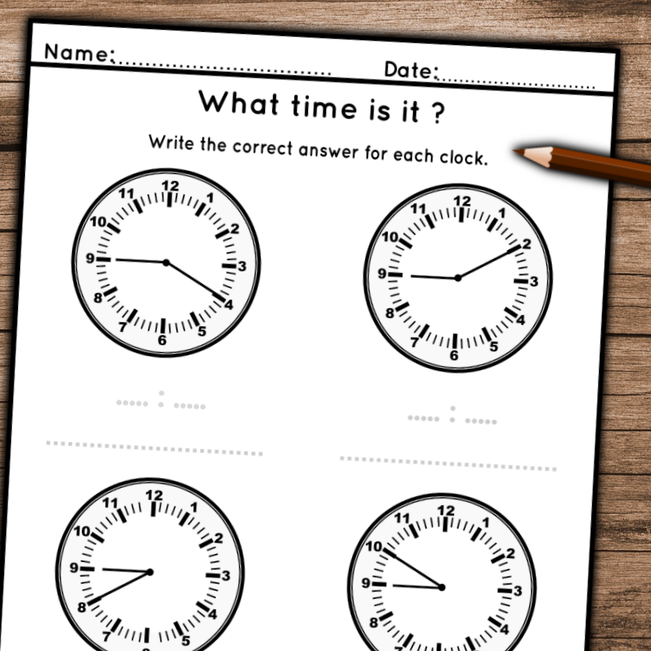 Telling Time to the Nearest 5 Minutes Worksheet Year 1, 2, 3 Time ...