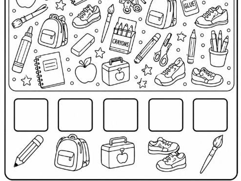 I Spy Back to School Special Colouring and Counting Worksheet ...