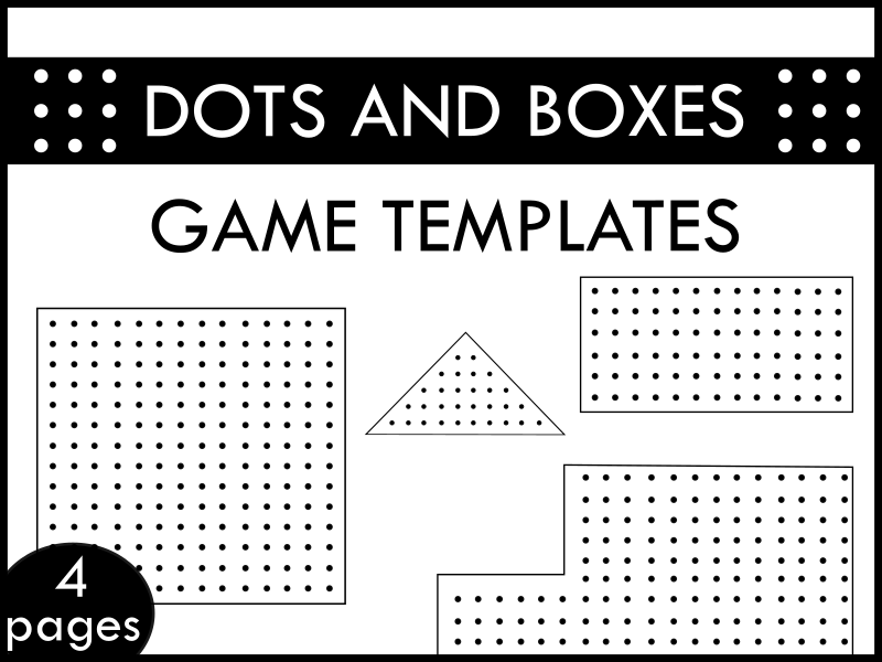 Dots and Boxes Game Templates - Printable - | Teaching Resources