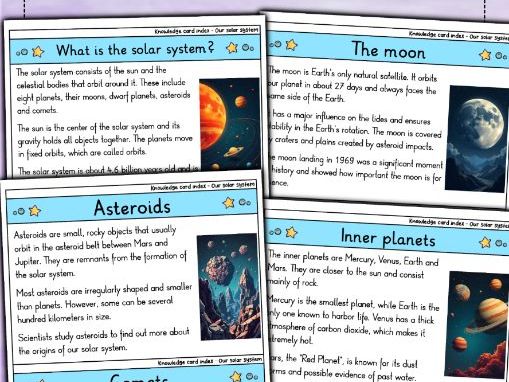 The Solar System - Flashcards | Astronomy | Planets, Moons & More ...